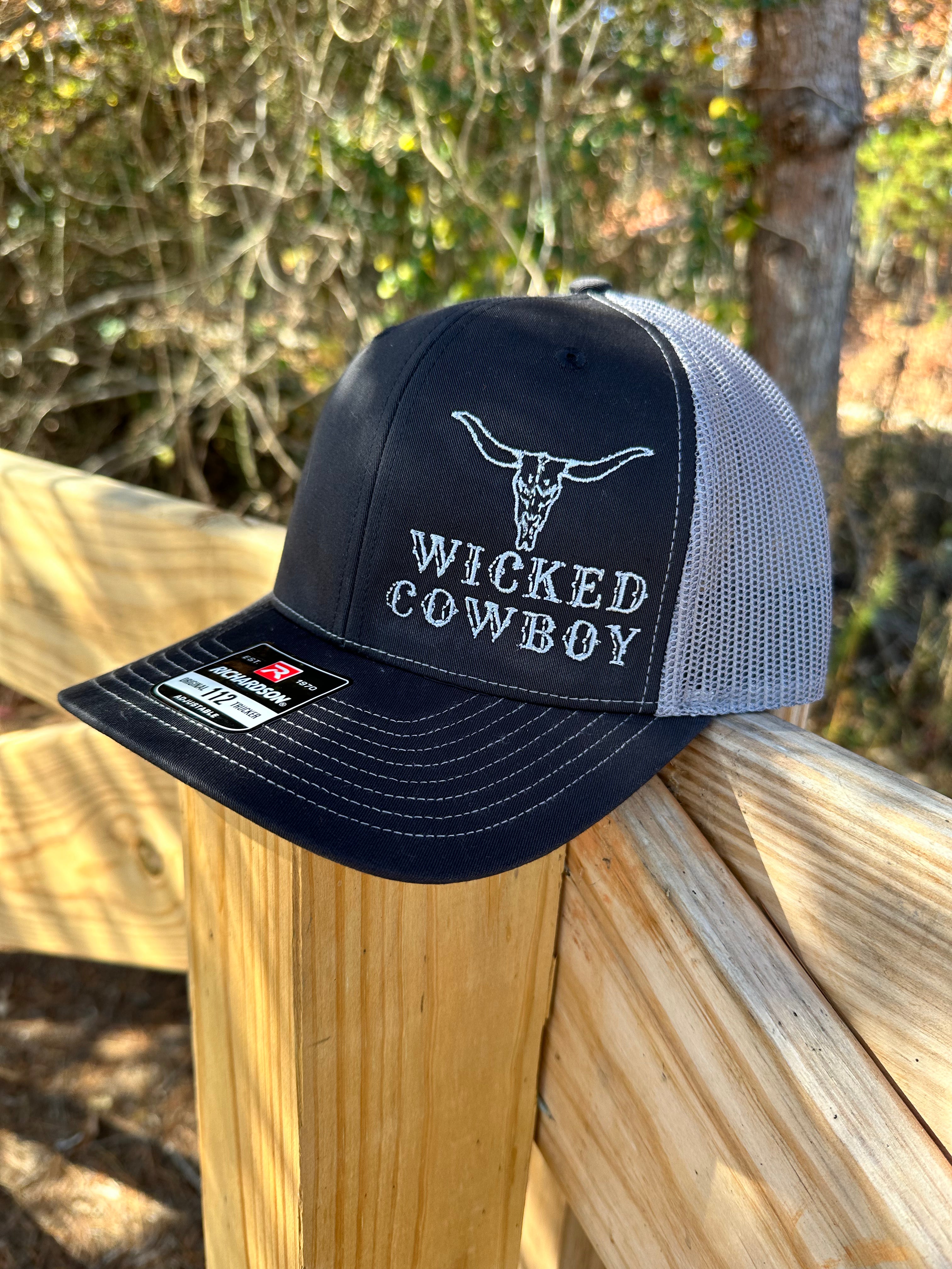 Wicked Cowboy Original Hat - Black / Charcoal – Wicked Cowboy & Co.